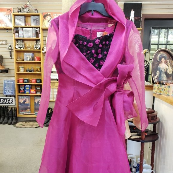 Dresses | Vintage Stunning Hot Pink Formal High Tea Length Dress Jacket ...